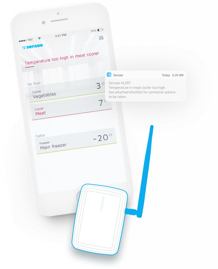 Wireless Temperature Monitoring Sensor - Avoid Losses - Sensee